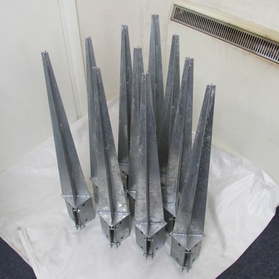 Galvanised Fence Post Spike Support 75MM & 100MM Bolt Grip (Fencing ...
