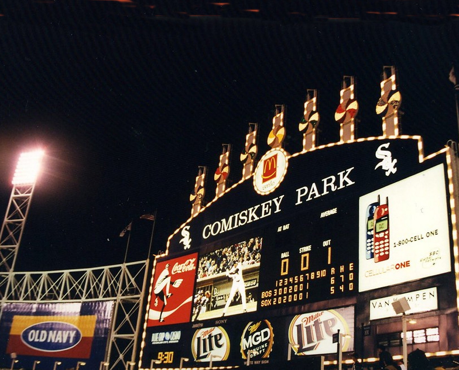 Comiskey Park Scoreboard Birthday Messages