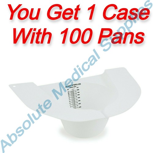 *100-Pack* Medline Specimen Collector Deluxe Pan For Urine & Stool ...