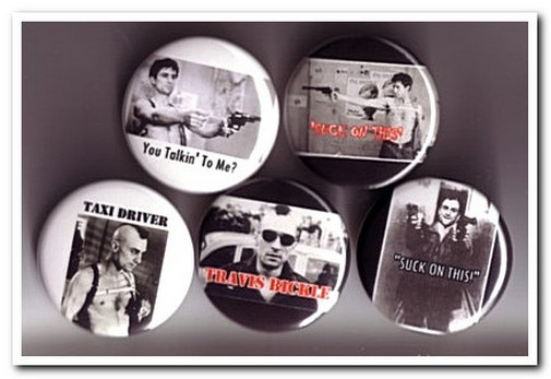 TAXI DRIVER Buttons Pins Badges 5 deniro punk rock scorcese film | eBay