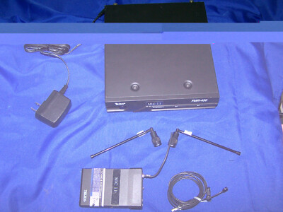 Telex EV fmr-450 WIRELESS System ELM22L lemo LAPEL bodypack Microphone ...
