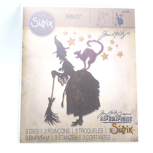 Tim Holtz Thinlits Halloween Witch Cat Stars 3 Dies Sizzix 662386 Yr. 2017 | eBay