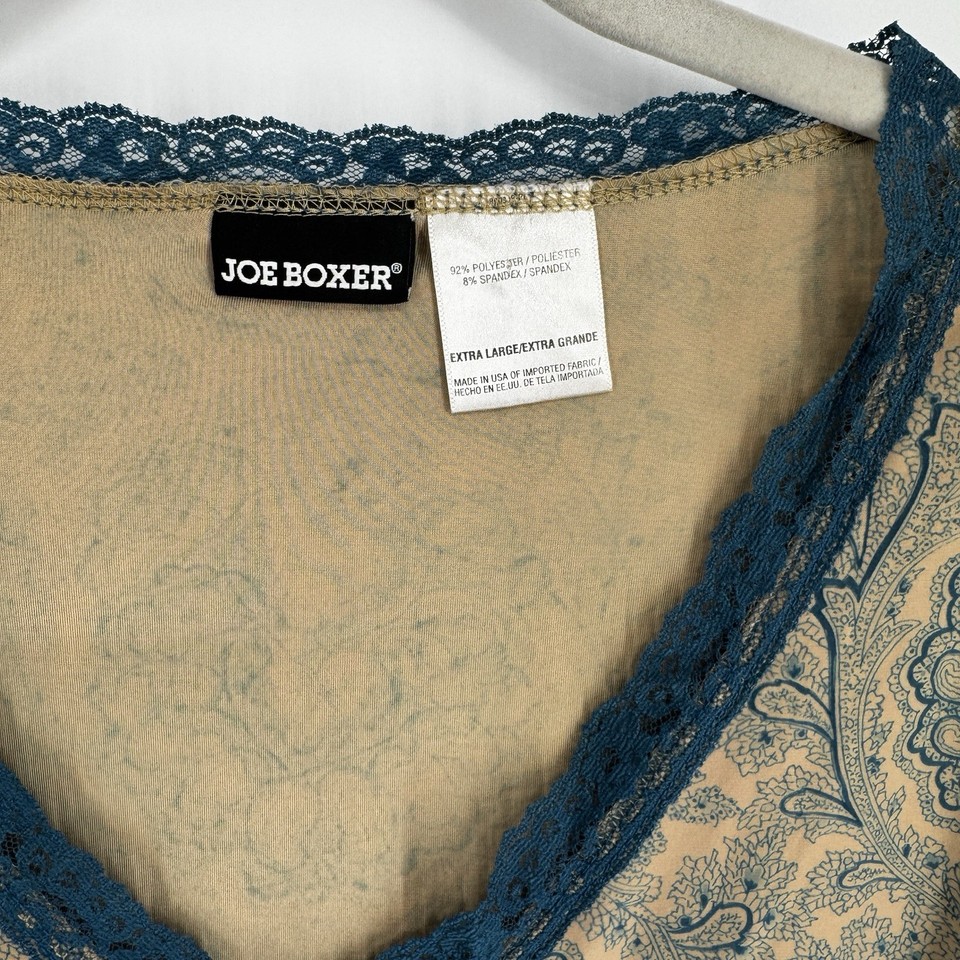 Vintage y2k 90s Joe Boxer top XL babydoll lace paisley prairie fairy ...