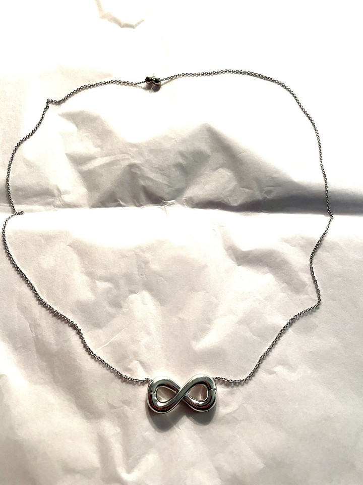PETRA AZAR STERLING SILVER PENDANT INFINITY SYMBOL w MAGNETIC CLOSURE ...