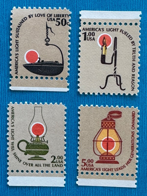 US Stamps Scott 1608 1610 1611 1612 single set Americana Issue M/NH ...