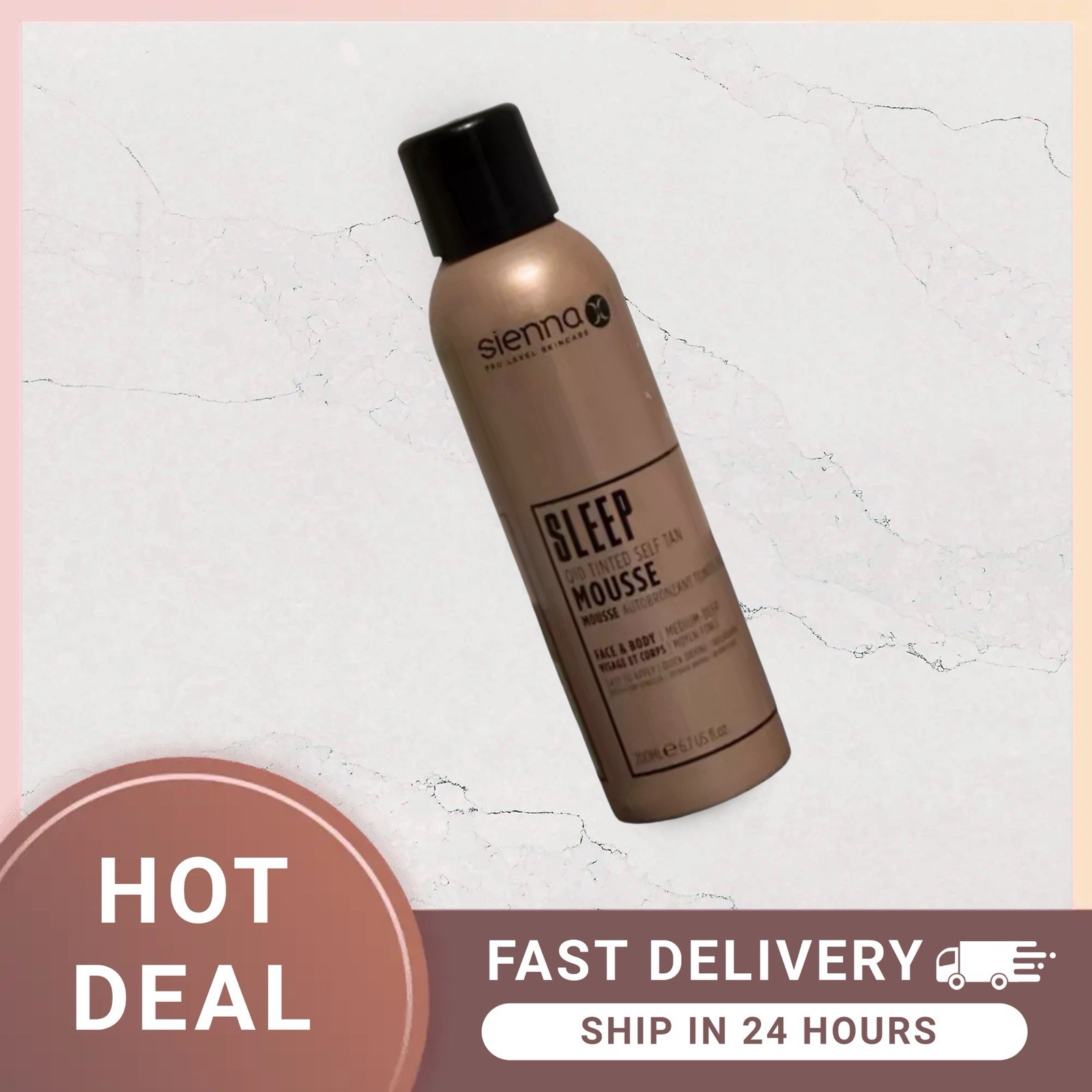 Sienna X Sleep Q10 Self Tan Tinted Mousse Face & Body Medium Deep 200ml ...