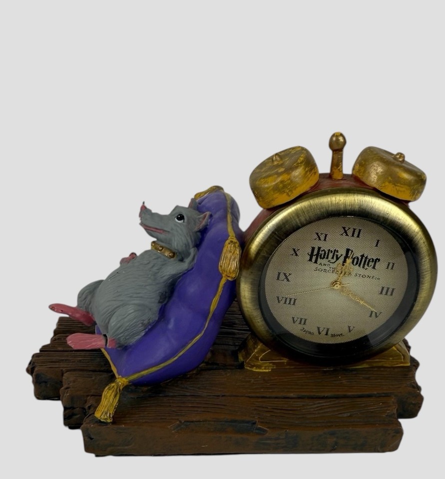 Harry Potter Scabbers Figure Table Clock 2001 Ron Weasley Warner Bros ...