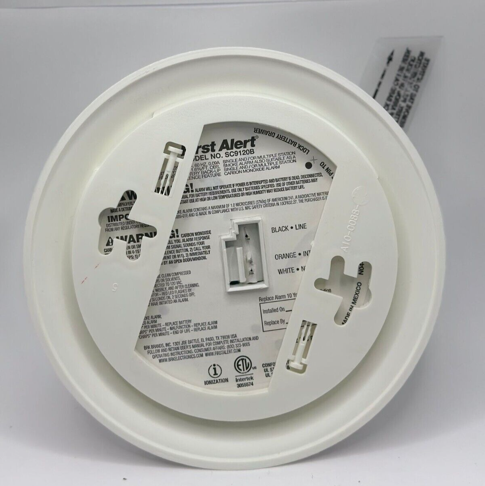 PACK OF 6 OPEN BOX BRK First Alert SC9120B Smoke & Carbon Monoxide ...