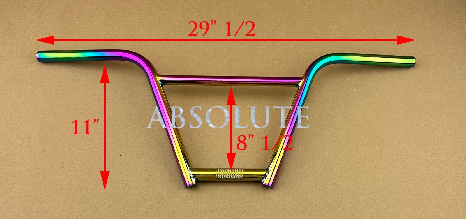 ALTA CRO-MO OIL SLICK/NEON FREESTYLE BMX BICYCLE 22.2MM HIGH RISE ...