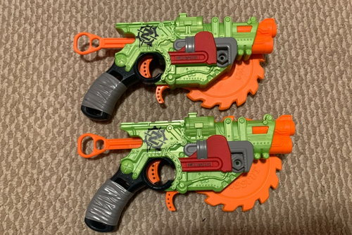 2 Nerf Zombie Strike Crosscut Blaster with spinning Foam Saw Blade ...