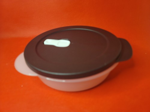 Tupperware CrystalWave On Go Lunch Microwave Round Dish 4 Cups Sheer ...