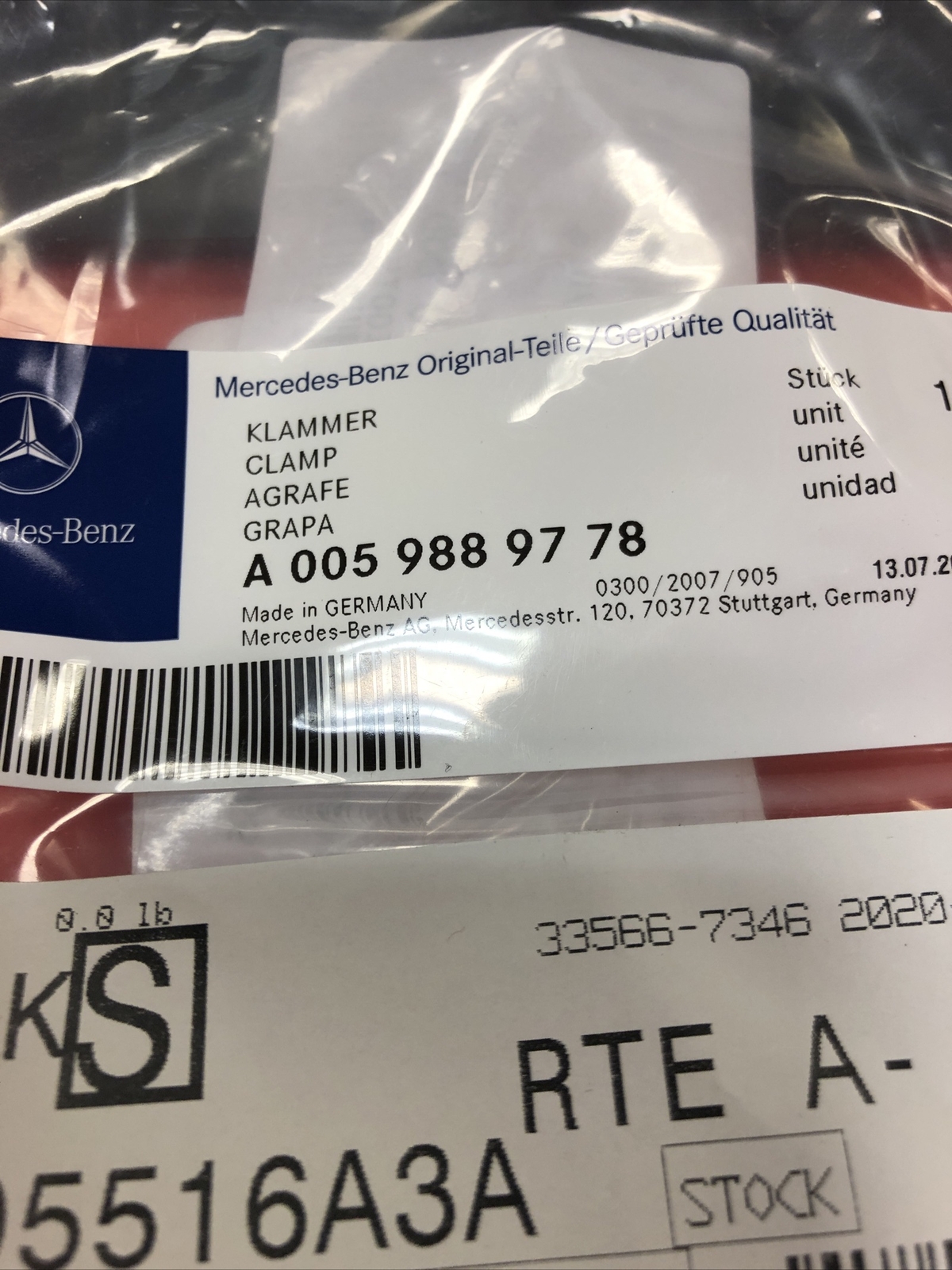 Original MERCEDES CLIPS 0059889778 OEM 5X | eBay