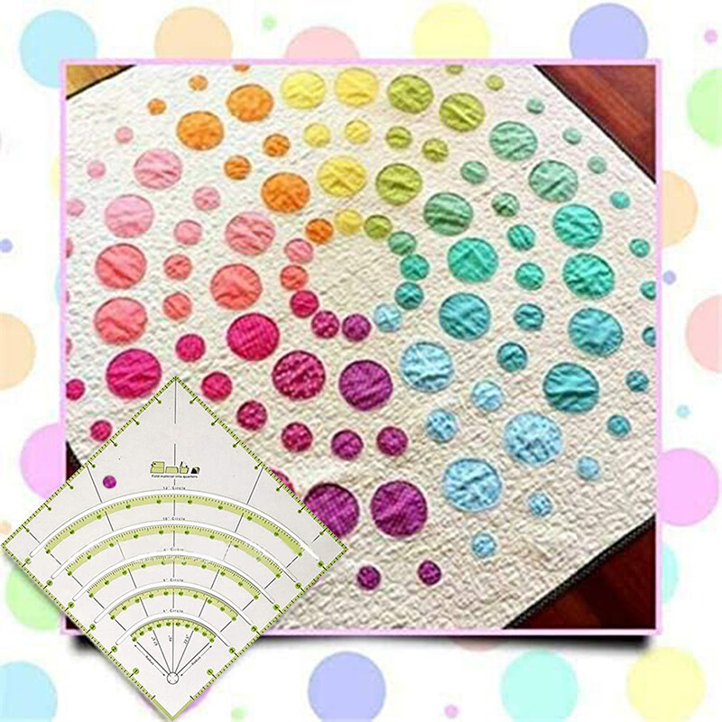 8 inch Arcs Fan Quilt Circle Cutter Ruler Patchwork Ruler Sewing Craft ...