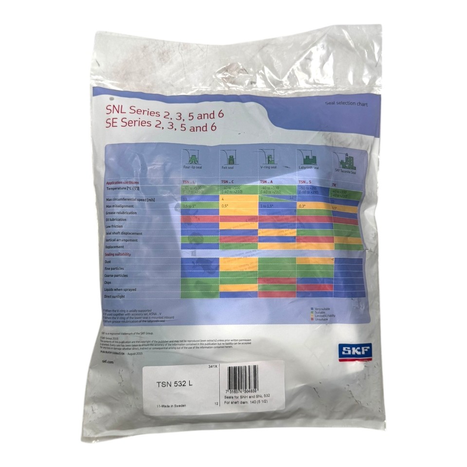 SKF TSN 532 Seal Kit SNH/SNL532 140Mm Shaft Seal 550Mm Bearing Housing ...