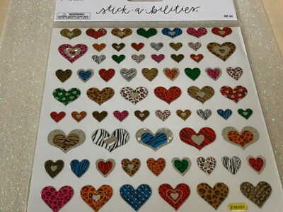 LA PETITES THE PAPER STUDIO STICKERS SILVER OUTLINED MULTICOLORED ...