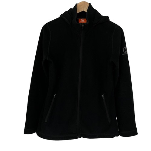 Merrell Jacket Womens Small Black Full Zip Fleece Hooded Pocket Coat | eBay