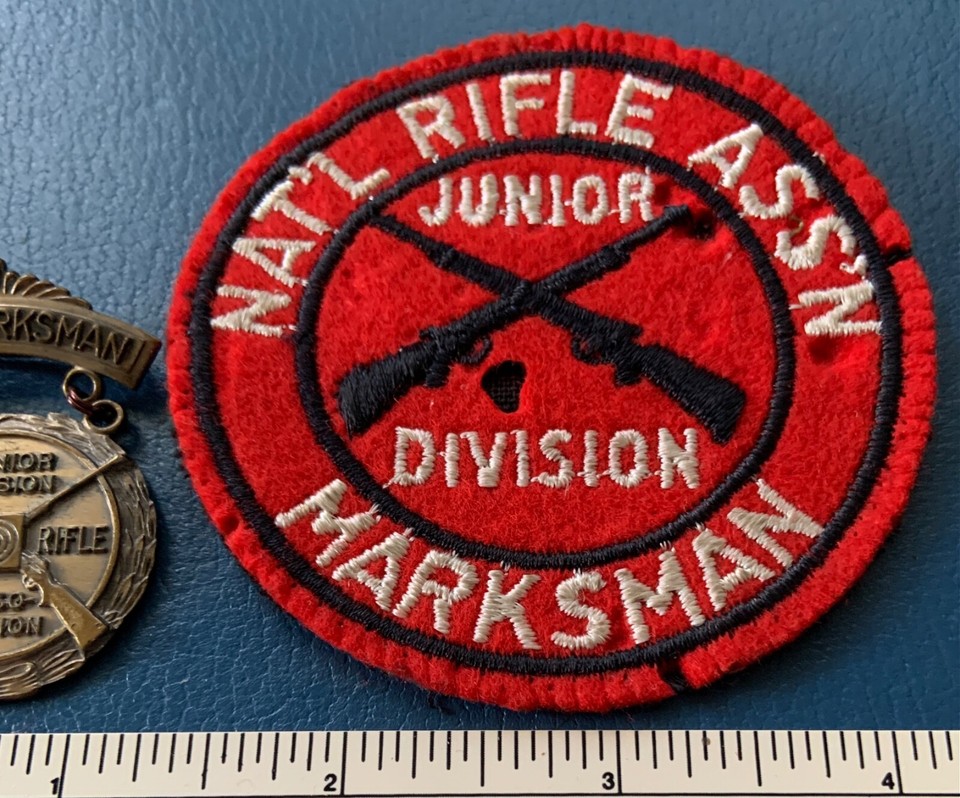 Vintage 1940s NRA NATIONAL RIFLE ASSOCIATION Boy Scout Marksman MEDAL ...
