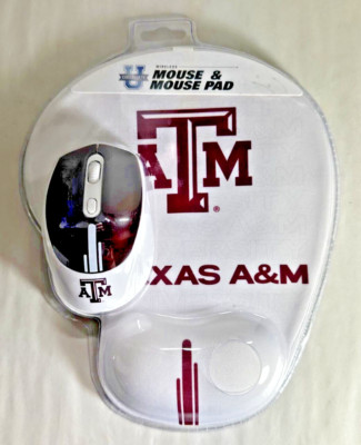 Wireless Mouse and Mouse Pad - Texas A&M Aggies Gig'Em | eBay
