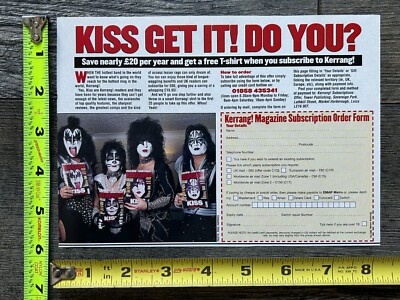 KISS Ad Advert Kerrang Magazine Set UK Subscription Psycho Circus ...