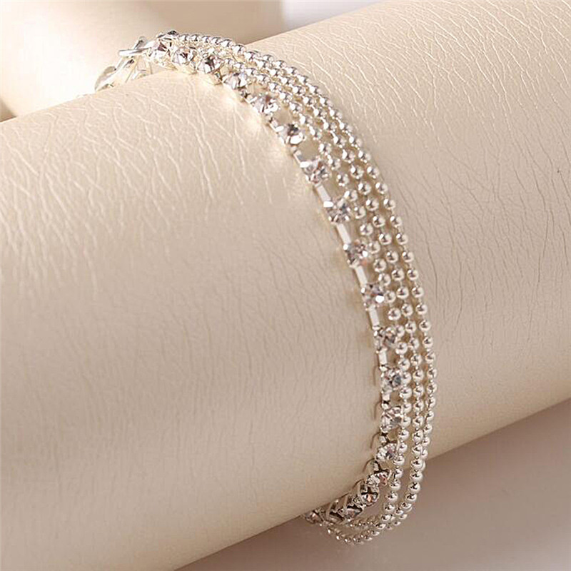 New Multilayer Sexy Crystal Anklet Foot Chain Summer Charm Anklet Foot ...
