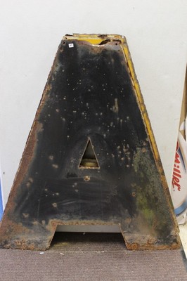 vintage Alemite A 2 sided Unfinished Porcelain Gas Oil Service Station ...