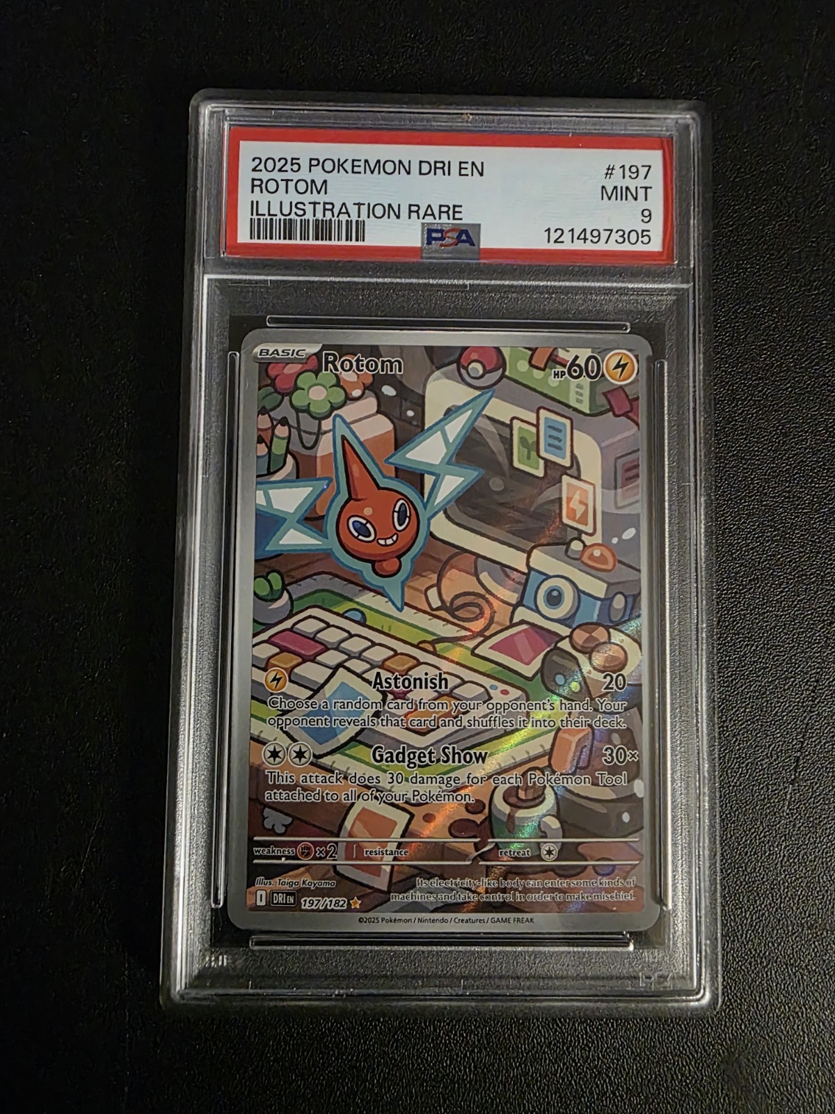 Pokémon TCG Rotom 197/182 Destined Rivals Full Art Holo PSA 9 Mint | eBay