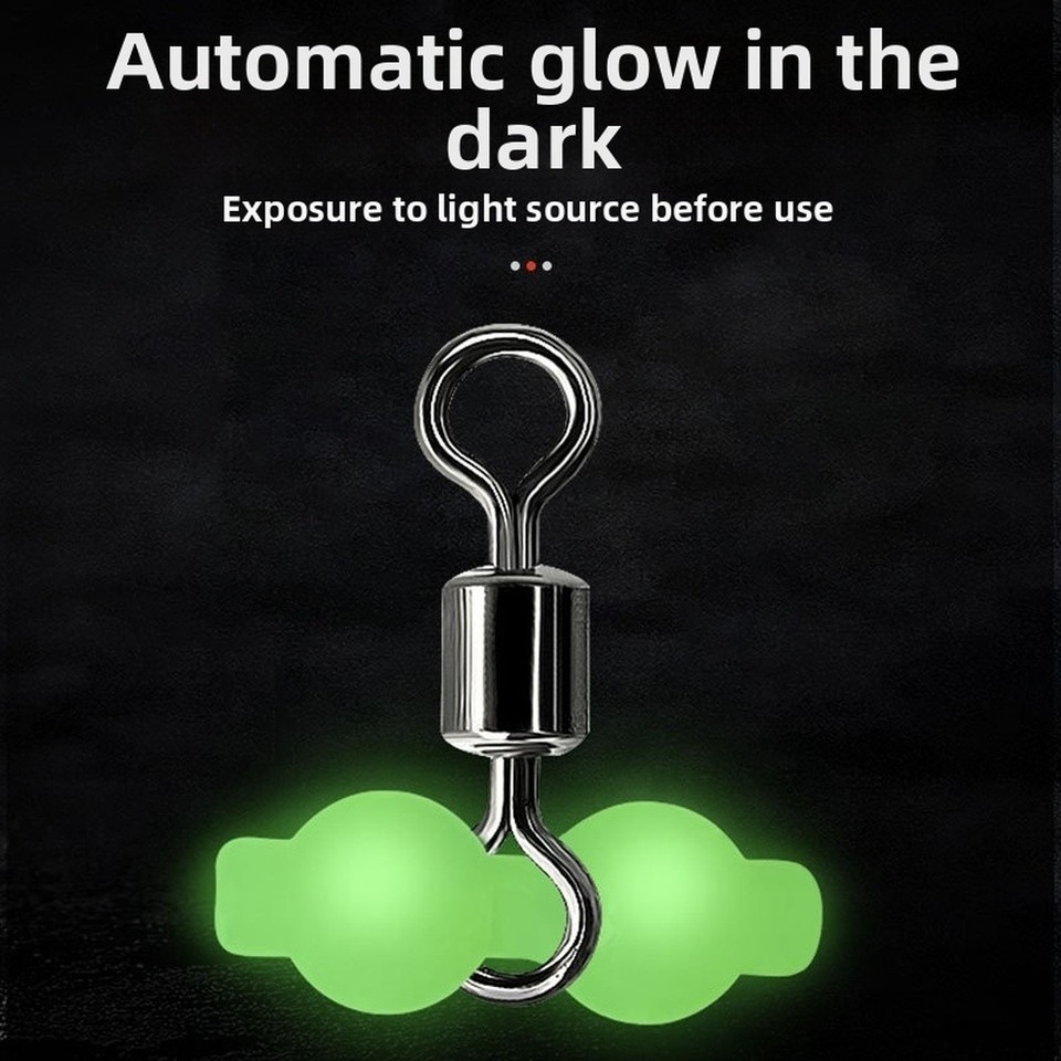 Glow Fishing Swivel Bait Connector Night Fishing Glow-in-the-dark ...