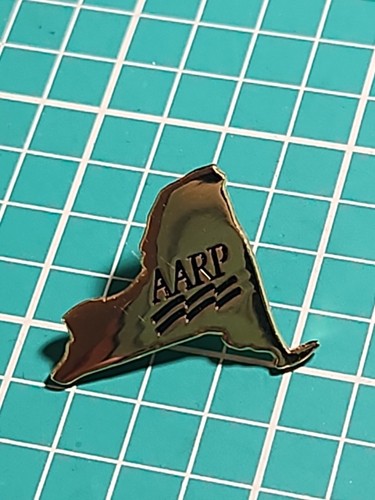 Vtg AARP New York State Shaped Gold Tone Lapel Pin | eBay