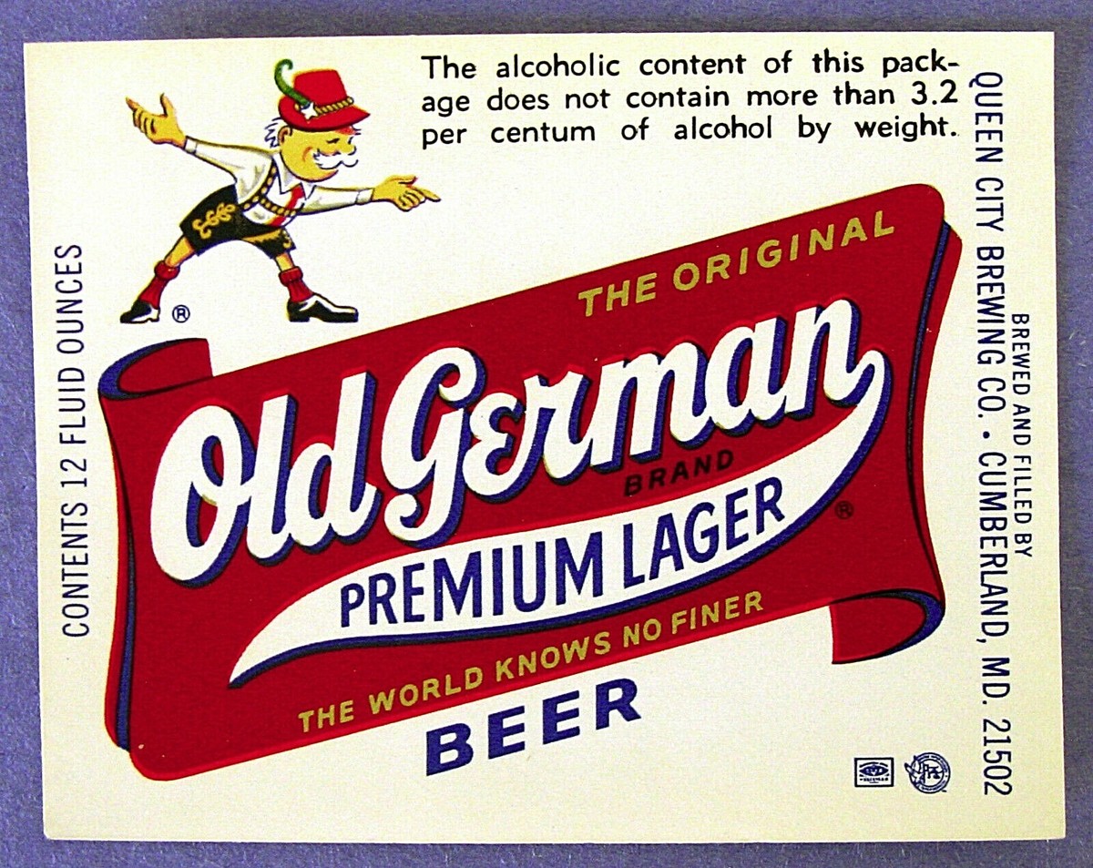Queen City Brewing Old German Premium Lager Beer Label Md