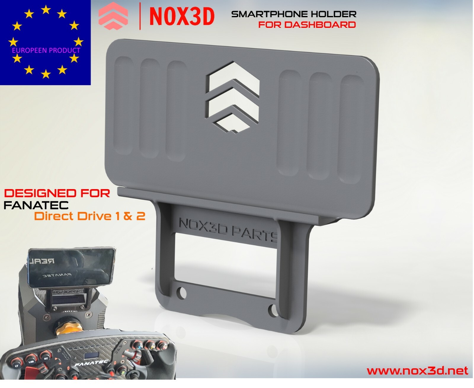 FANATEC DD1 DD2 phone dashboard fix direct drive holder bracket mount ...