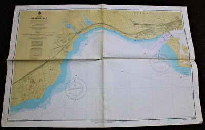 LAKE ONTARIO HUMBER BAY TORONTO CANADA NAVIGATIONAL BOATING MAP 1964 ...