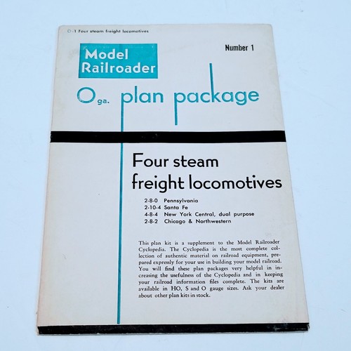 Model Railroader O Gauge Plan Package Number 1 Four Steam Freight ...
