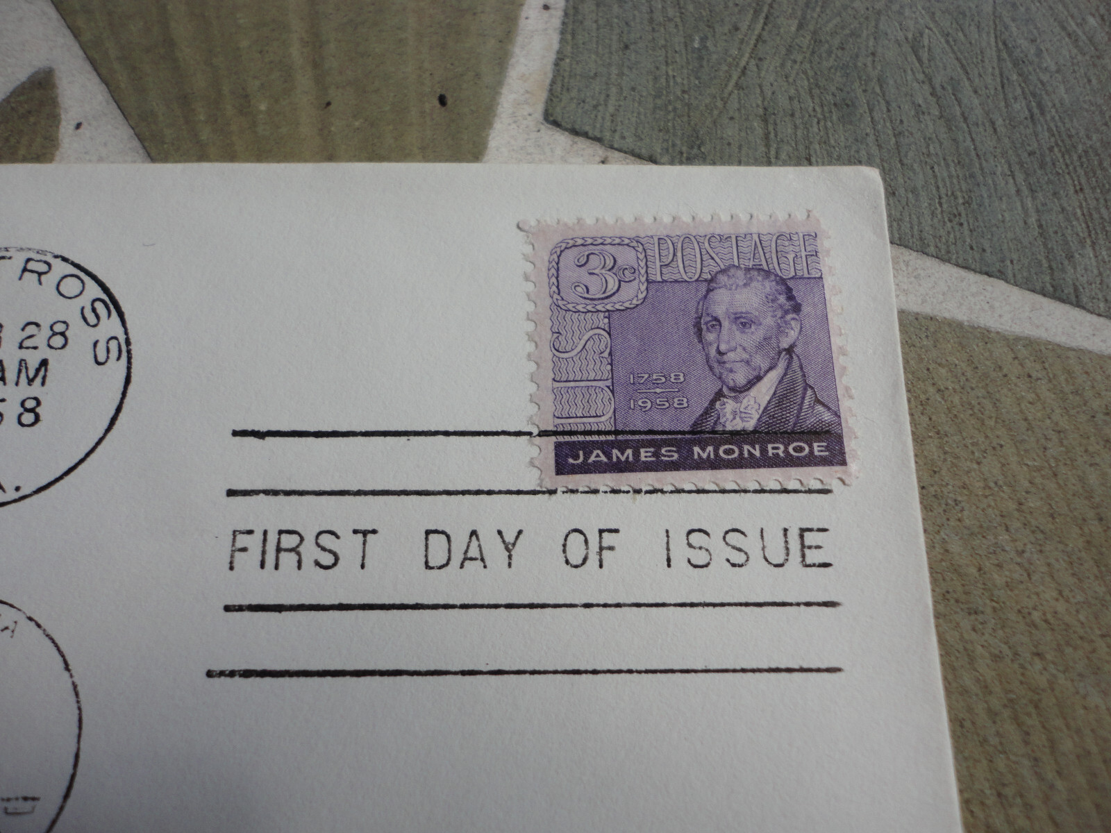 1958 200th Anniversary James Monroe First Day Issue Envelope Stamps ...