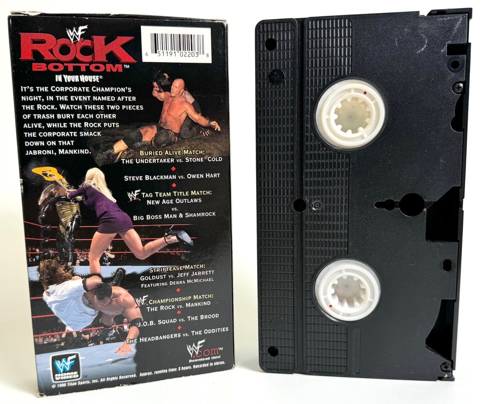 WWF ROCK BOTTOM VHS - TESTED & WORKS - 1998 - IN YOUR HOUSE WWE | eBay