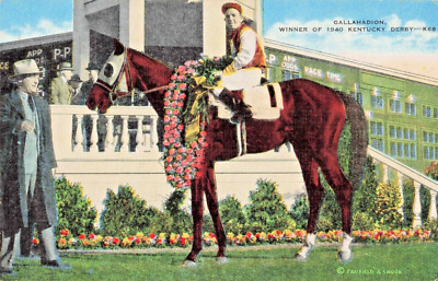 Postcard KY Louisville Kentucky-Gallahadion 1940 Kentucky Derby Winner ...