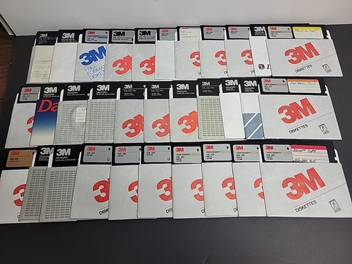Lot Of 32 Vintage 3M 5.25 Floppy Disks Used bundle DS DD 48TPI RH HD ...