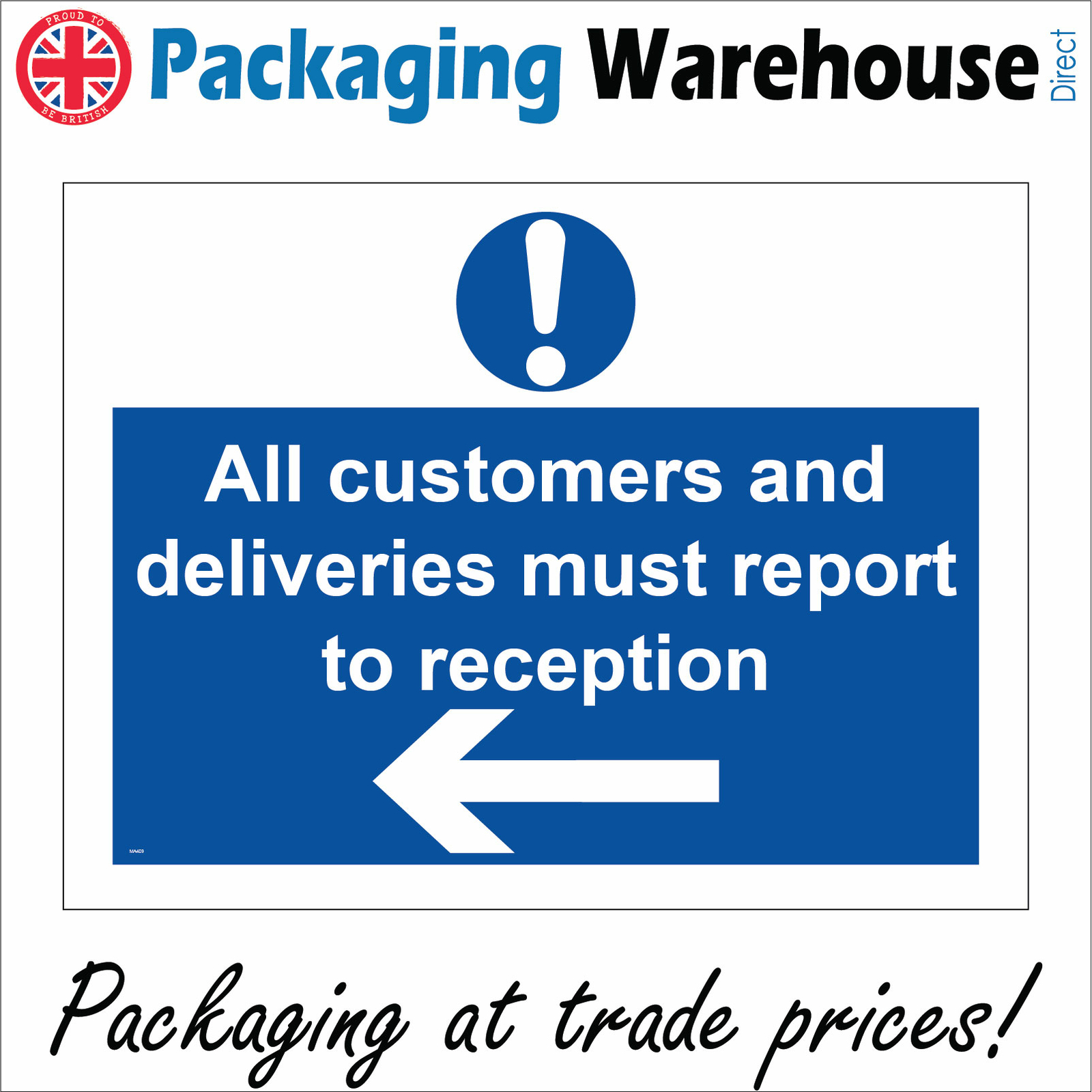 MA409 ALL CUSTOMERS DELIVERIES REPORT TO RECEPTION LEFT ARROW ADVICE ...