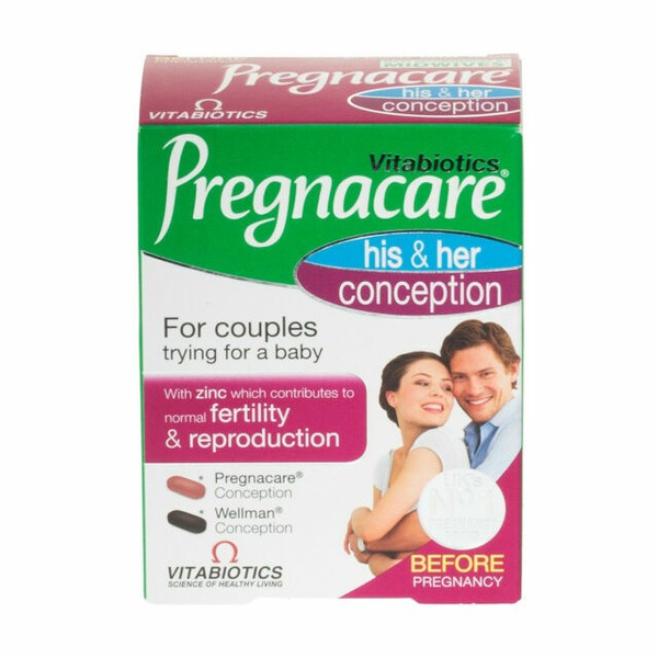 Vitabiotics Pregnacare His and Her Conception Tablet - 60 Count for ...