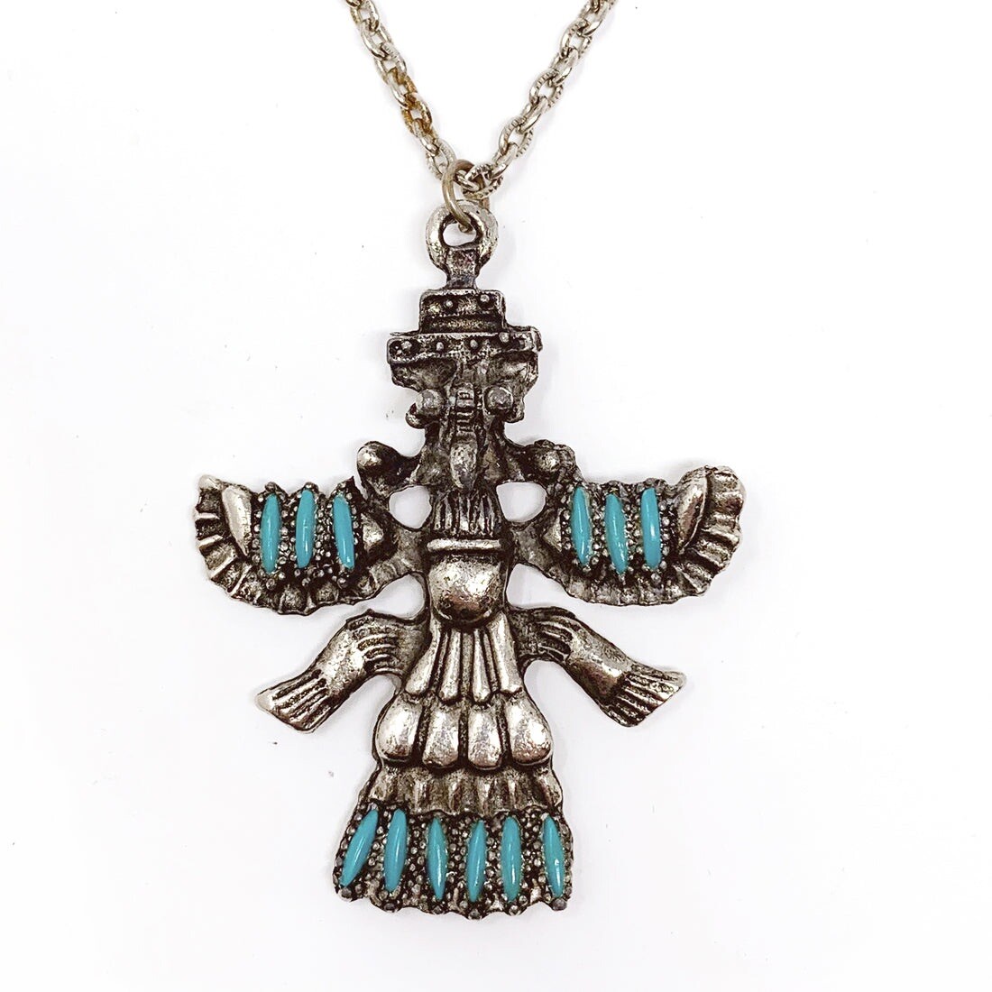 Vintage Turquoise Nightwing Talisman Native American … - Gem