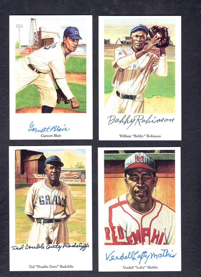 Signed Negro League Ron Lewis Photo Postcard Set Series One Autographed ...