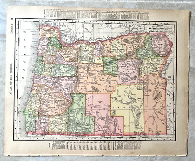 Reproductions - Washington And Oregon Map