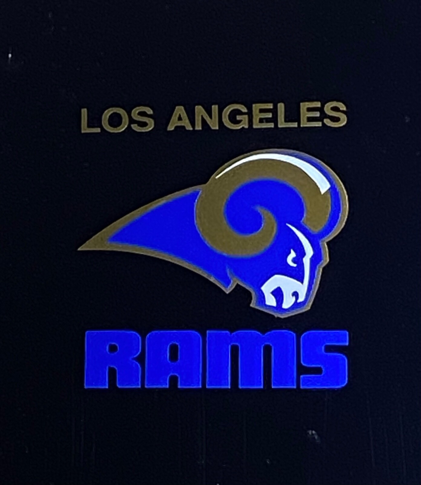 NFL LOS ANGELES RAMS old logo car decal 5 inch x 4 3/4 inch die cut ...