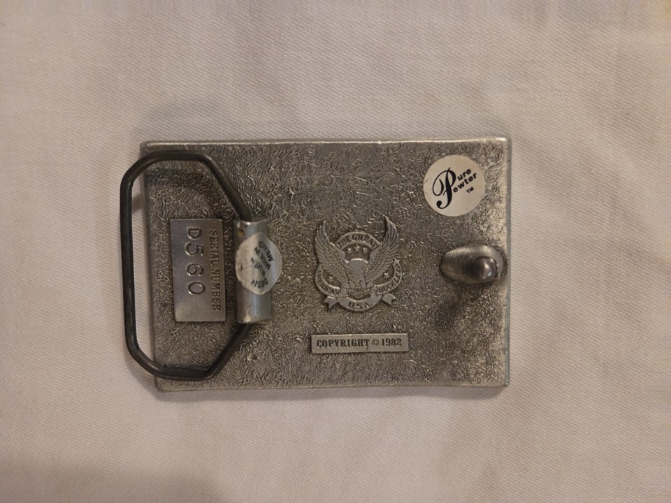 The Great American Buckle Company USA Pewter Buckle 1982 | eBay