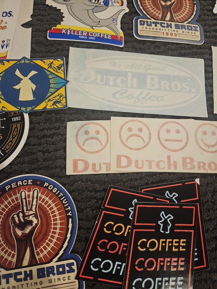 Lot Of 50 Stickers! DUTCH BROS vintage and original promotion stickers ...