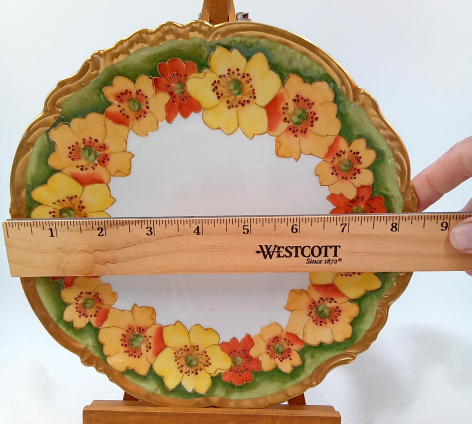 Bawo & Dotter Elite Works Plate Limoges France Gold Poppies Porcelain ...