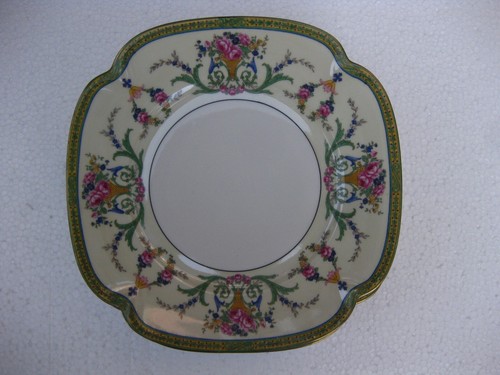 6 Vintage Union K Czechoslovakia Porcelain Square Salad / Dessert 7-5/8 ...