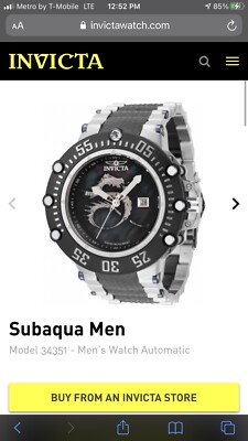 invicta Subaqua Noma Vll Swiss R150 Automatic 34351 | eBay
