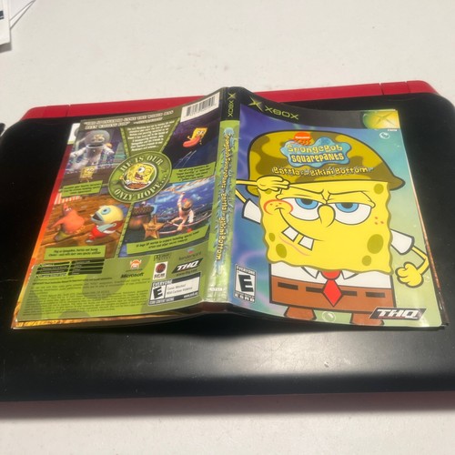 Original XBOX SpongeBob Battle For Bikini Bottom COVER Box ART Insert ...