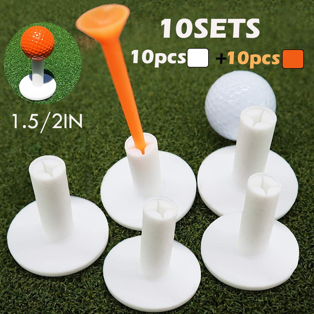 Golf Rubber Tees Holder Tee Range Driving Practice Mat 10 Pcs Size 1.5 ...