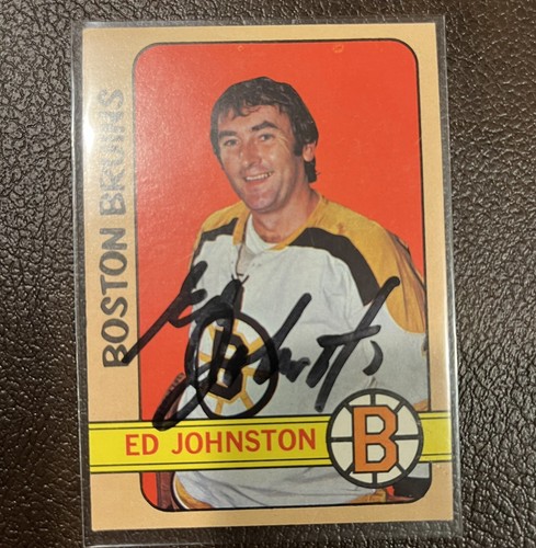 1972-73 Topps Ed Johnston autographed card Boston Bruins | eBay